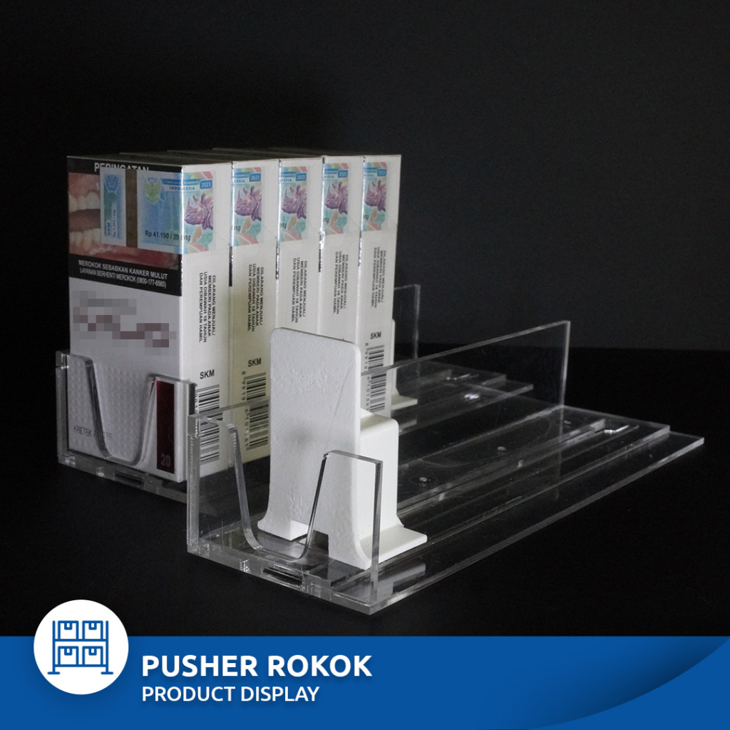 Jual Rak Acrylic Pusher Display Otomatis Minimarket Supermarket 1 Baris ...