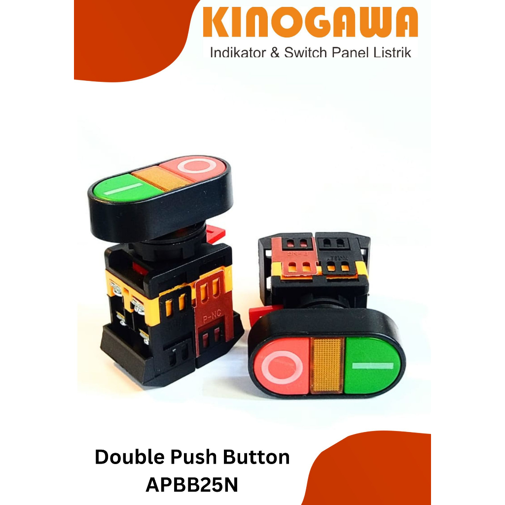 Jual Double Push Button Oval 22mm / 25mm - Tombol ON OFF 25mm | Shopee ...