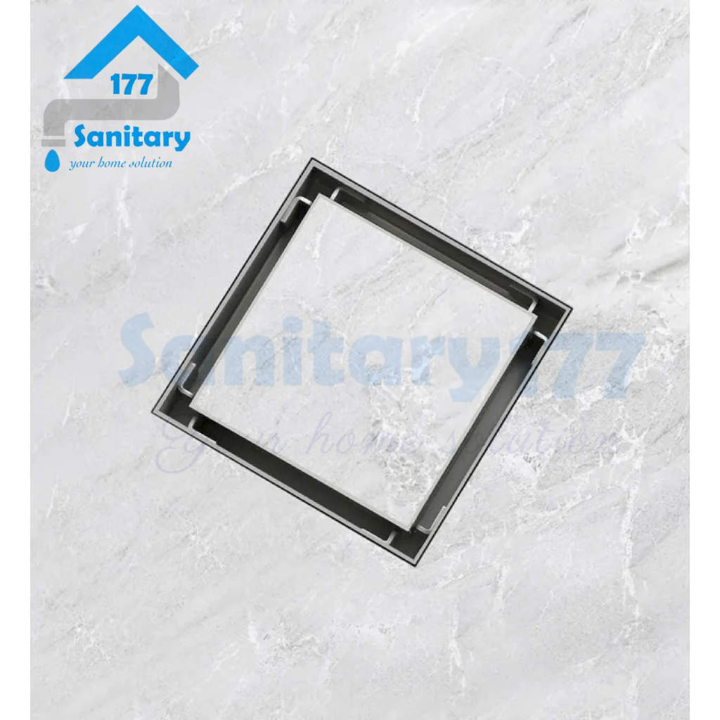 Jual Tile Hidden Drain stainless 20x20cm a159-smart floor drain 8inci ...