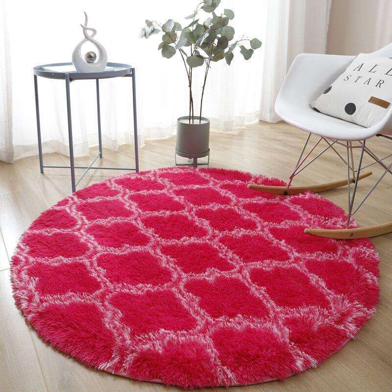 Jual Karpet Bulat Ombre & Motif Warna Diamater 100cm/Karpet Bulu Lantai ...