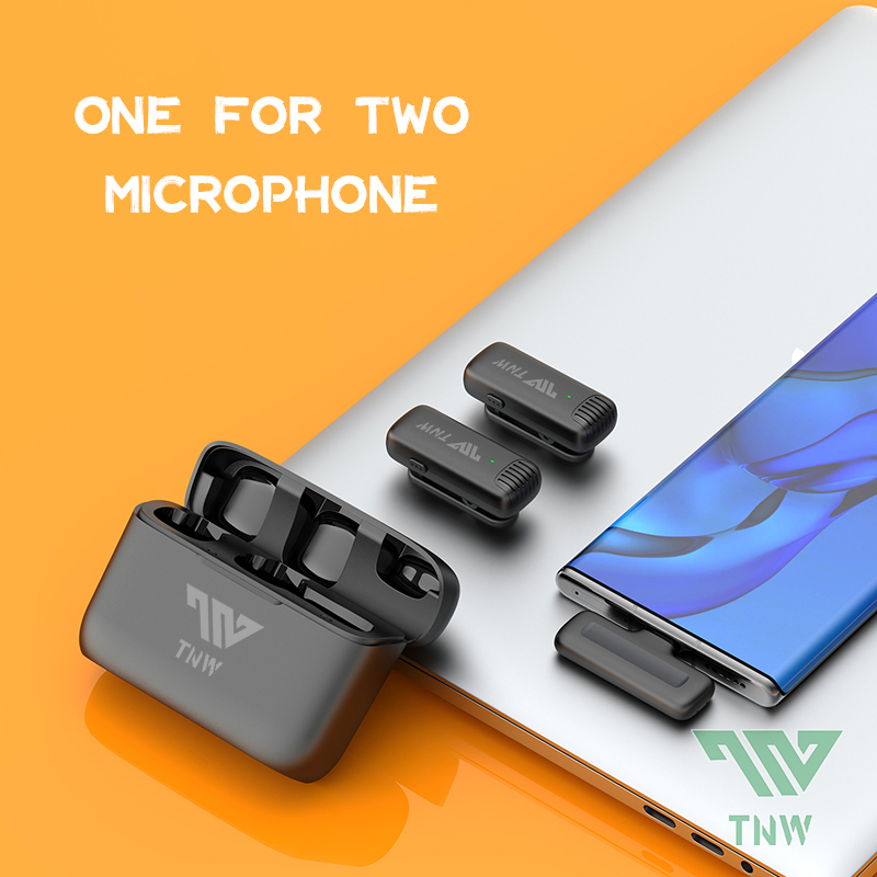 Jual TNW-X9 Wireless Dual Lavalier Microphone Plug & Play Lapel Mic ...