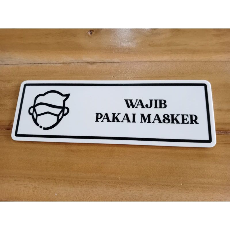 Jual Sign Aturan Wajib Jaga Jarak | Shopee Indonesia