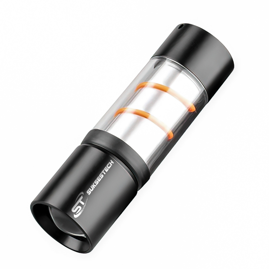 Jual Suksestech Senter LED Charge Terang 3 Mode Free Box Waterproof ...