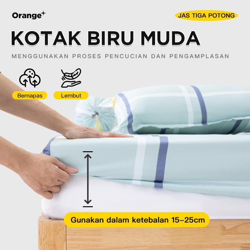 Jual Sprei Kasur Kamar Tidur Lembut Motif Kotak Aesthetic Seprai Ukuran ...