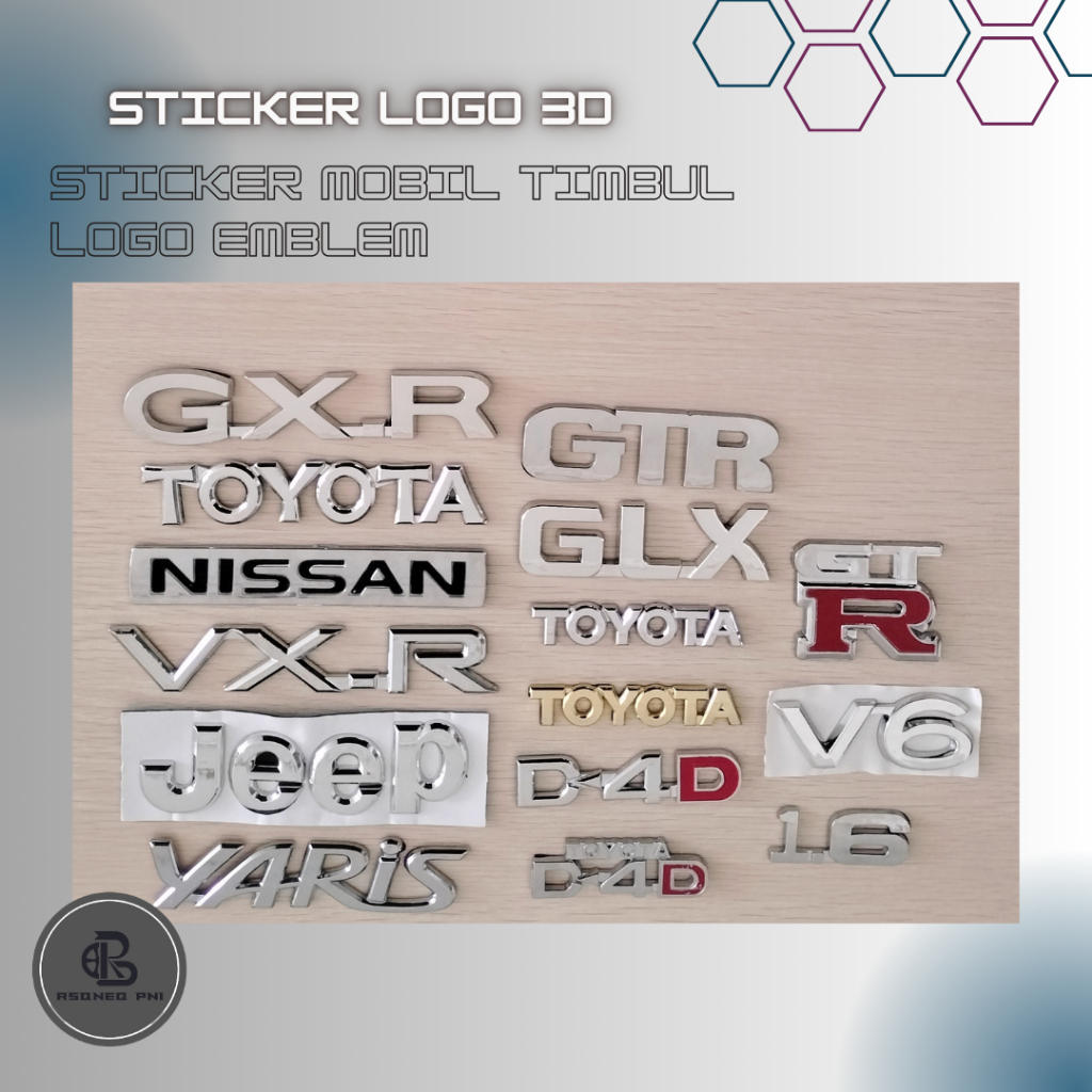 Jual STICKER LOGO 3D STICKER MOBIL TIMBUL LOGO EMBLEM MOBIL PLASTIK ...