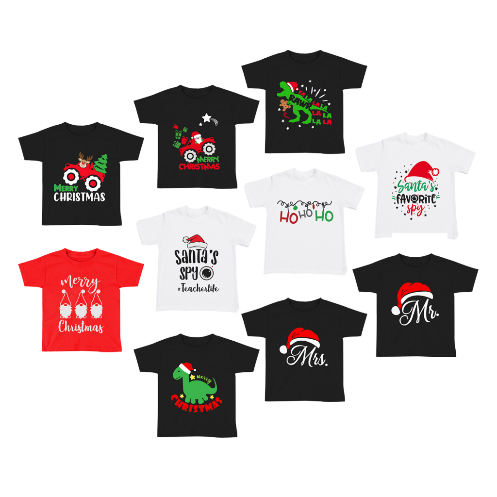 Jual Kaos Anak Natal Lengan Pendek Baju Anak Merry Christmas Mobil Kado ...