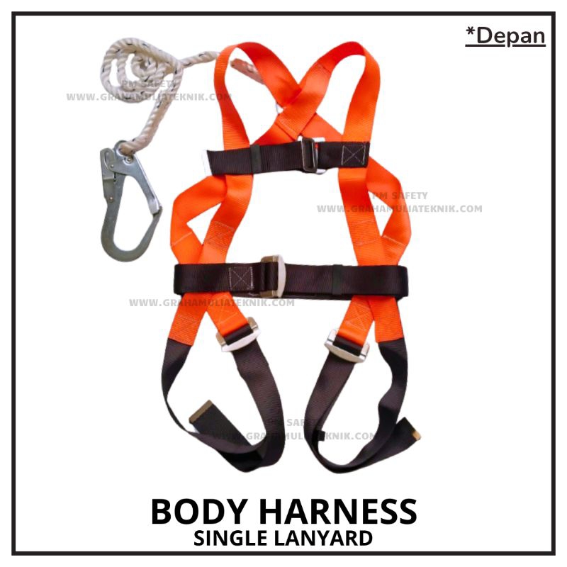 Jual Full Body Harness Lanyard Double Hook Absorber,Dua Hook Ada Chest ...