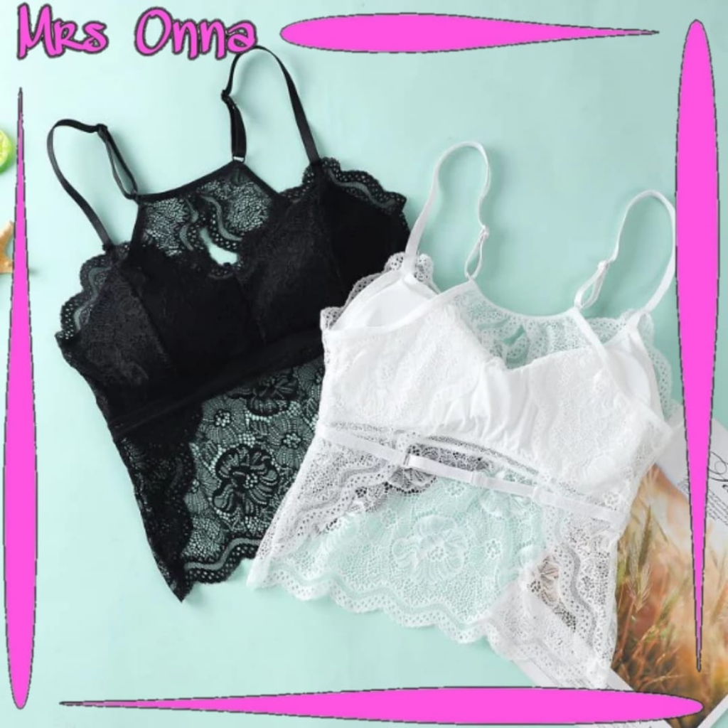Jual ONNA BH Atasan Tank Top Model Lace Wanita Motif Renda Bunga ...