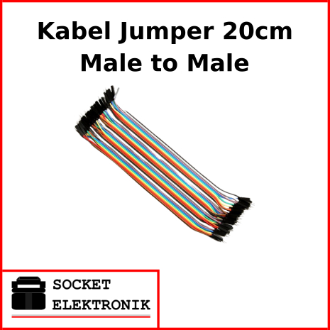 Jual Kabel Jumper Male to Male 20 cm Kabel Jemper 20 cm 40 pcs | Shopee ...
