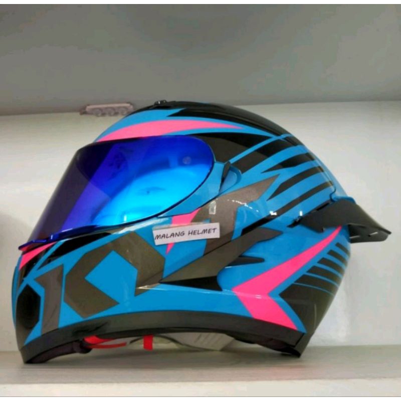 Jual Helm KYT Falcon Radian Blue | Shopee Indonesia