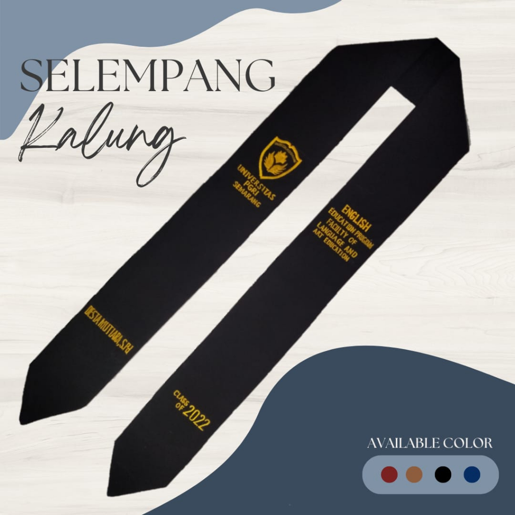 Jual (LANGSUNG PROSES) SELEMPANG KALUNG 2 LAPIS FREE LOGO MONOKROM ...