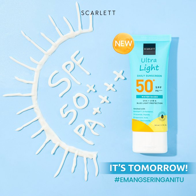 Jual Scarlet Ultra Light Daily Sunscreen Water Based Spf 50Pa ...