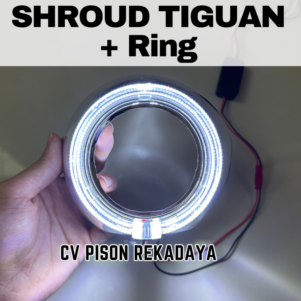Jual Shroud Projector Proji BILED Shroud Tiguan Ring Angel Eye 3 Inch ...
