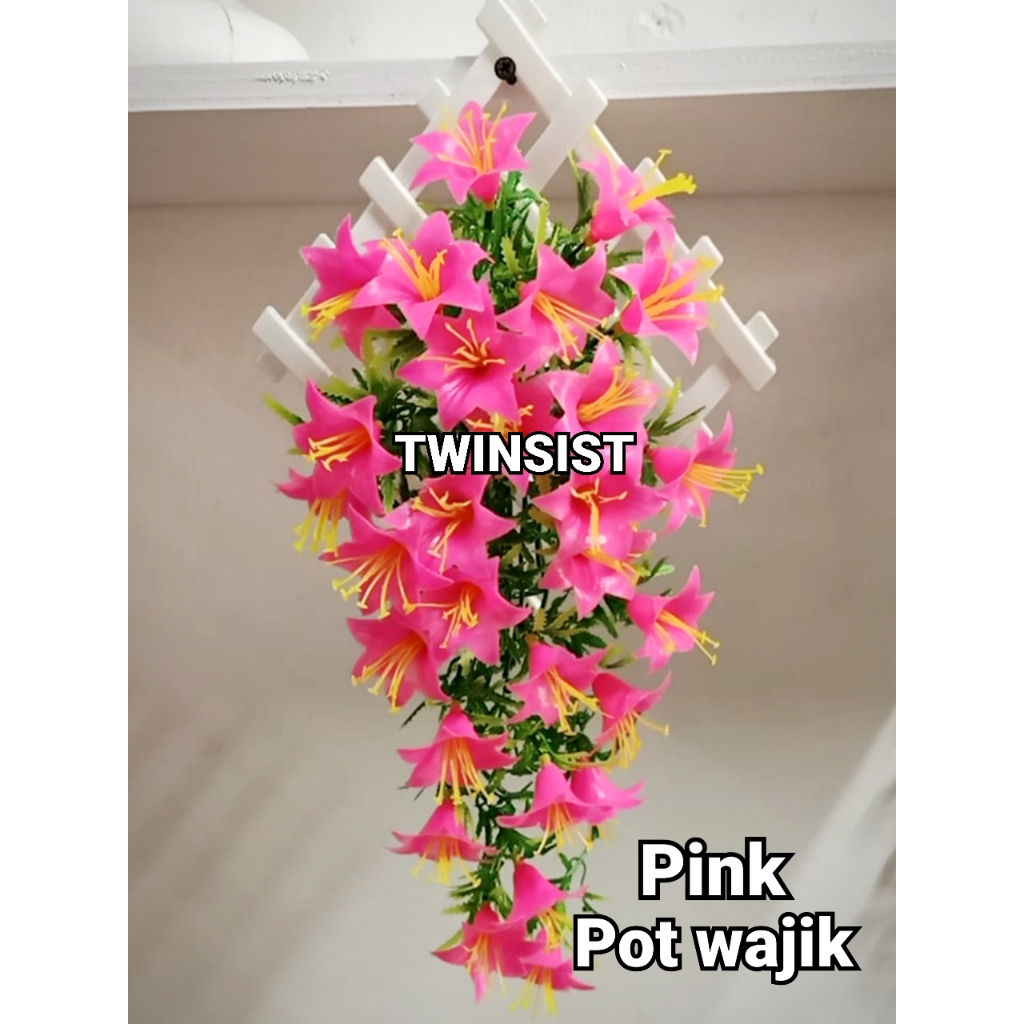 Jual Bunga Rambat Lily Gantung Plastik Artificial Palsu/Bunga Rambat ...