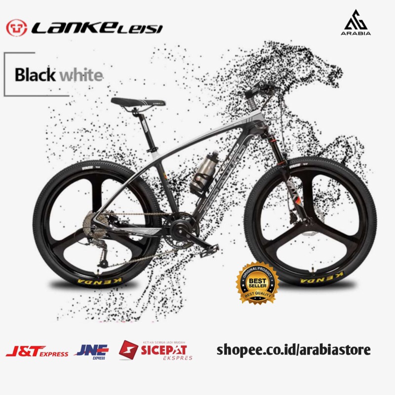 Jual Lankeleisi Sepeda Listrik Gunung MTB 250W 36V 6.8Ah-S600 Black ...
