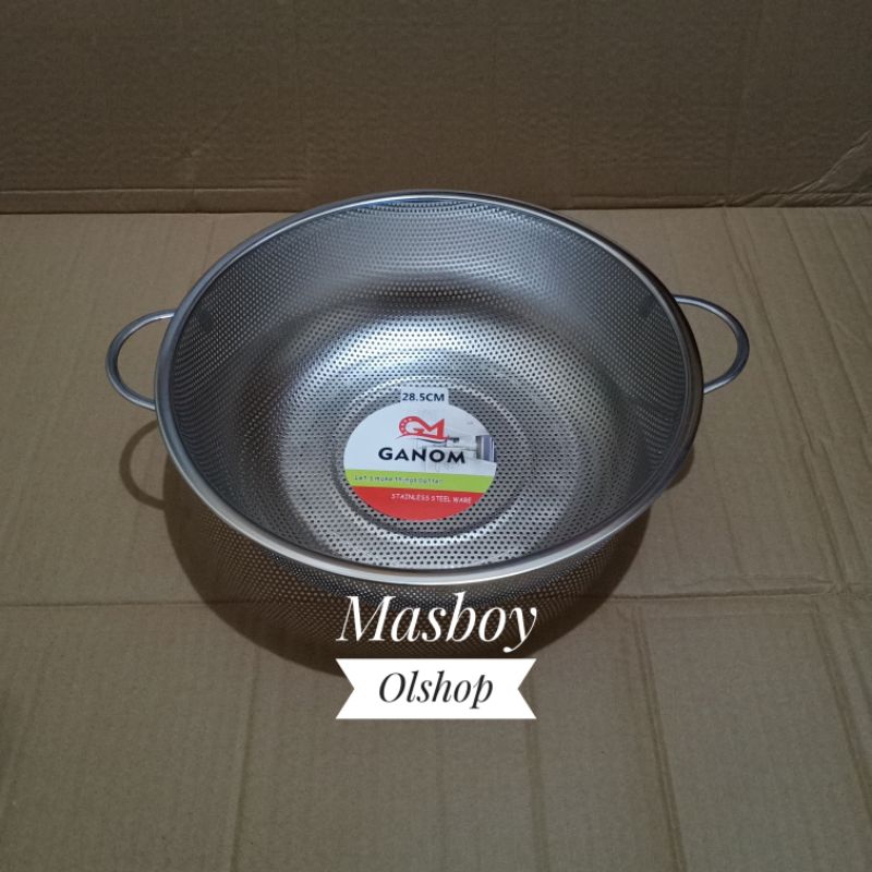 Jual Sangku Buah Kuping 2 / Baskom Bolong Stainless Steel Keranjang ...