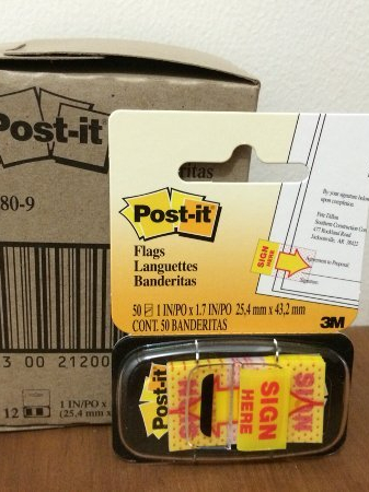 Jual [Original] 3M Post-it SIGN HERE | Sticky Note Sign Here 680-9 3M ...