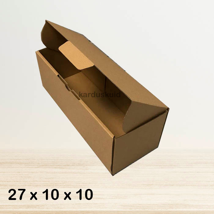 Jual Kardus 27 x 10 x 10 cm die cut tipe E Flute K150 box kotak karton ...