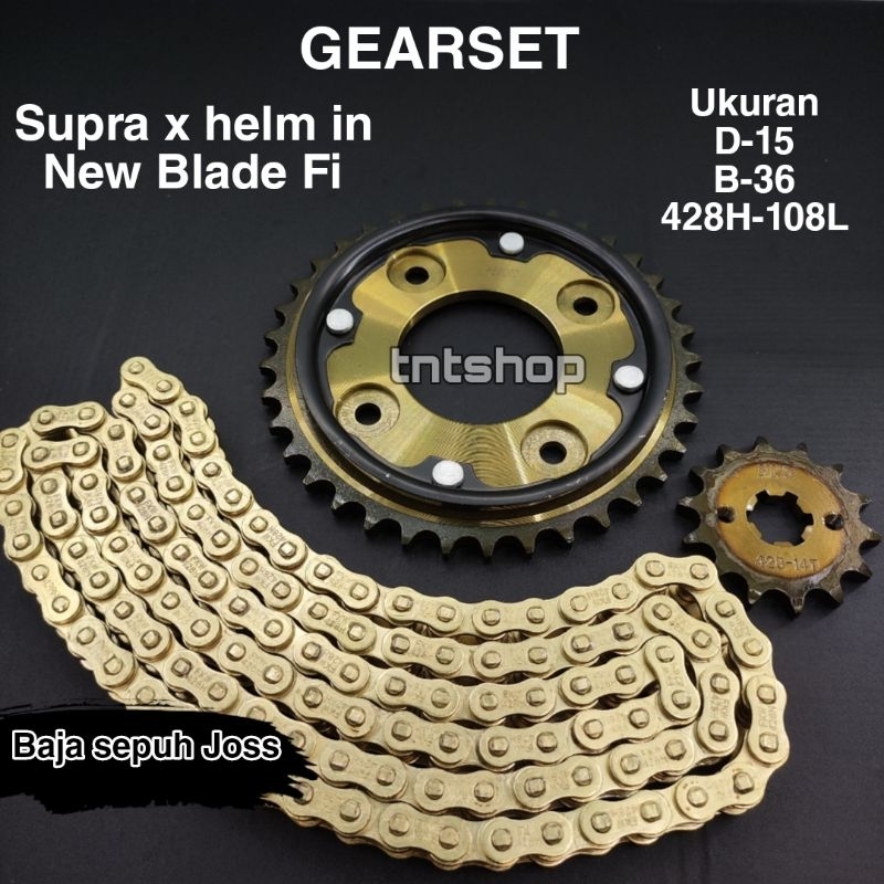 Jual Gear Gir set Supra x 125 helm in Revo absolute Blade gear gir ger ...