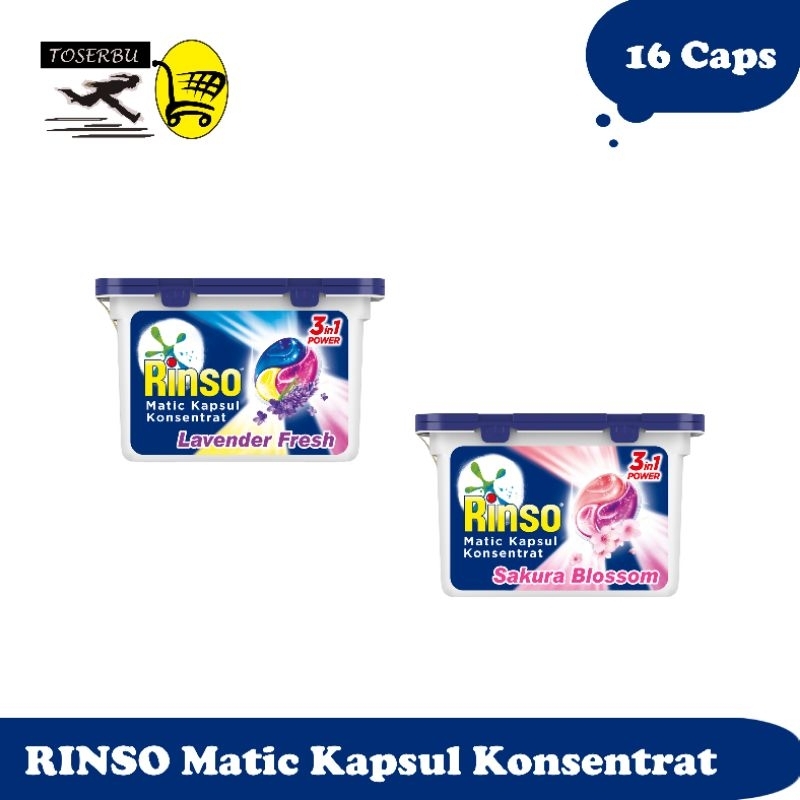 Jual RINSO Matic Kapsul Konsentrat Lavender Fresh Sakura Blossom 16 ...