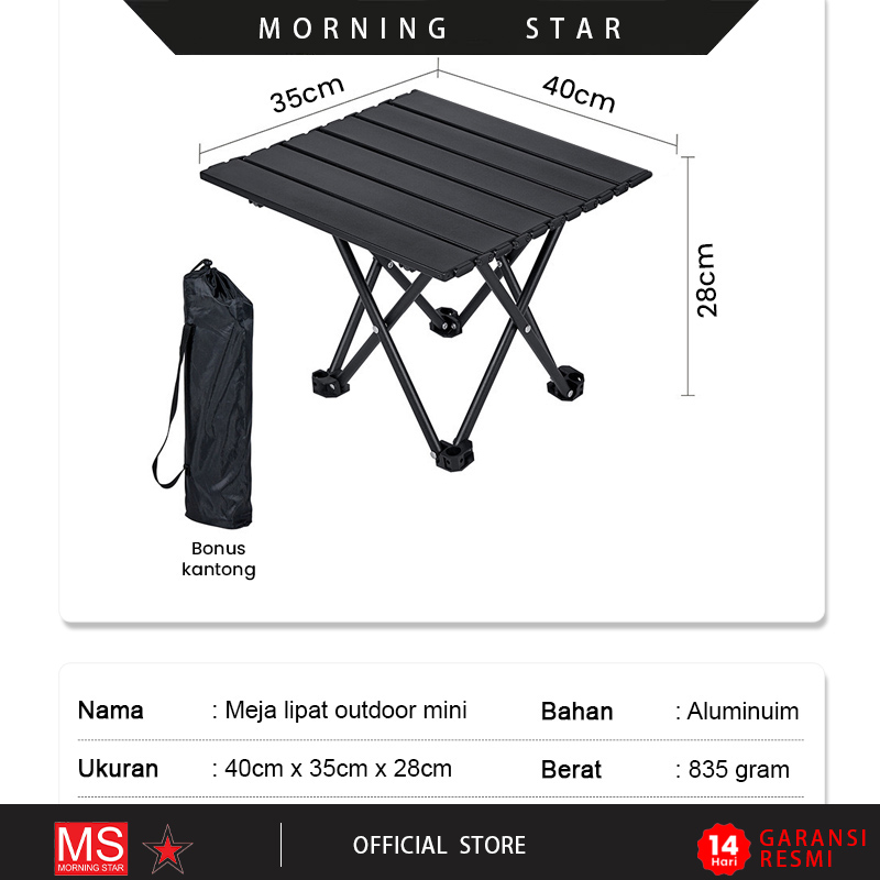 Jual Meja Lipat Mini / Meja Camping Portable /Meja Bahan Aluminium ...
