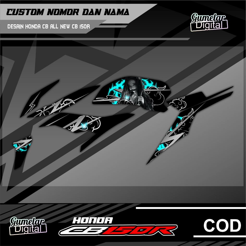 Jual STRIPING SIMPEL HONDA CB150R NEW NEZUKO DEMON SLAYER SUDAH DI ...