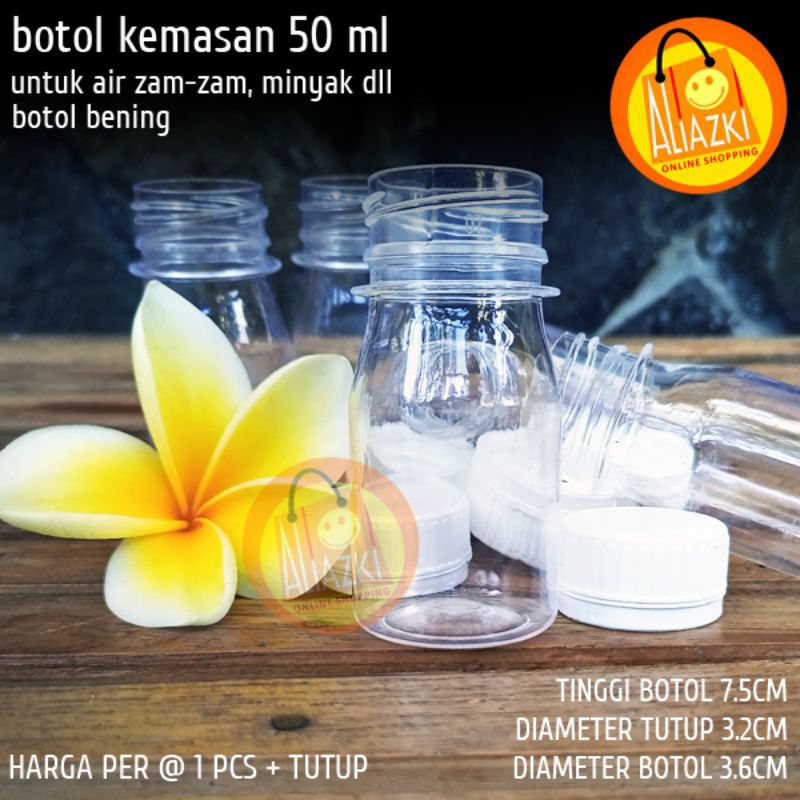 Jual Botol Kemasan 50ml - Botol Plastik Tempat Zam-zam Minyak Mineral ...