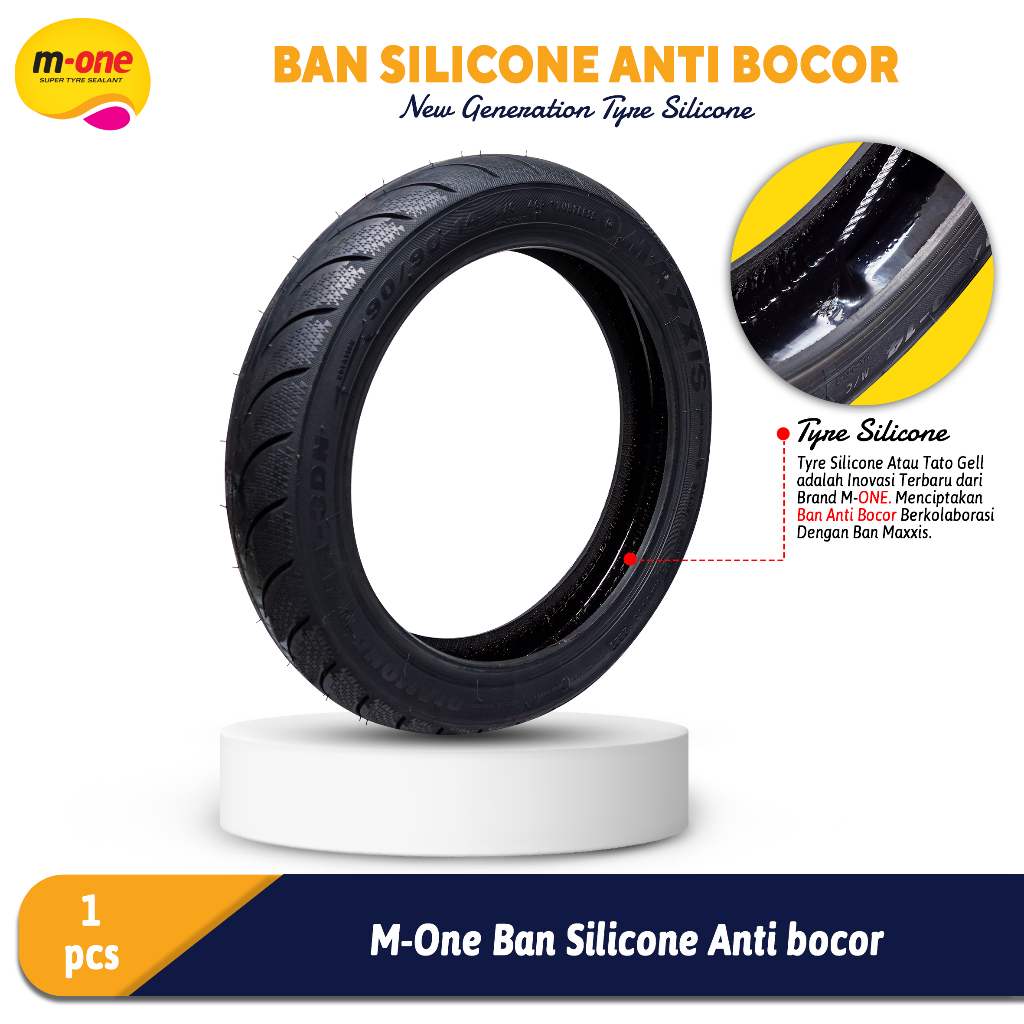 Jual BAN ANTI BOCOR SILICONE M-ONE ANTI RANJAU PAKU ALL TIPE BAN MOTOR ...