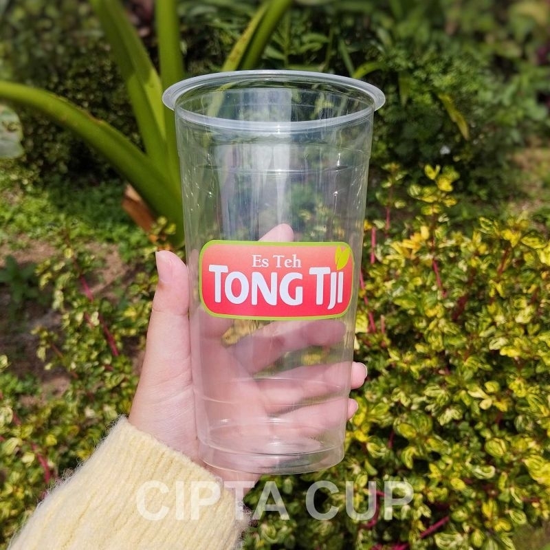 Jual Sticker Label Cup Minuman Es Teh TongTji | Shopee Indonesia