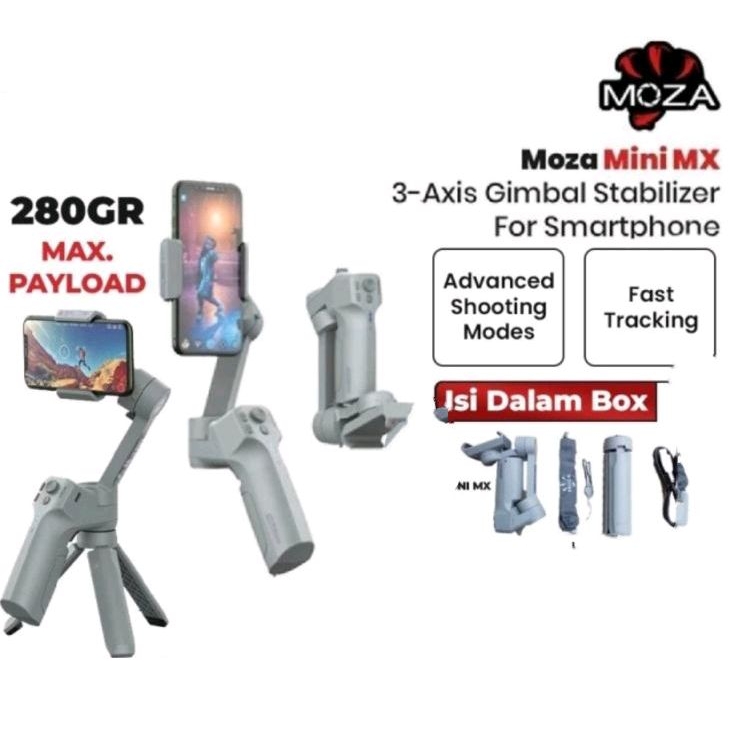 Jual MOZA MINI MX FOR SMARTPHONE GIMBAL STABILIZER | Shopee Indonesia