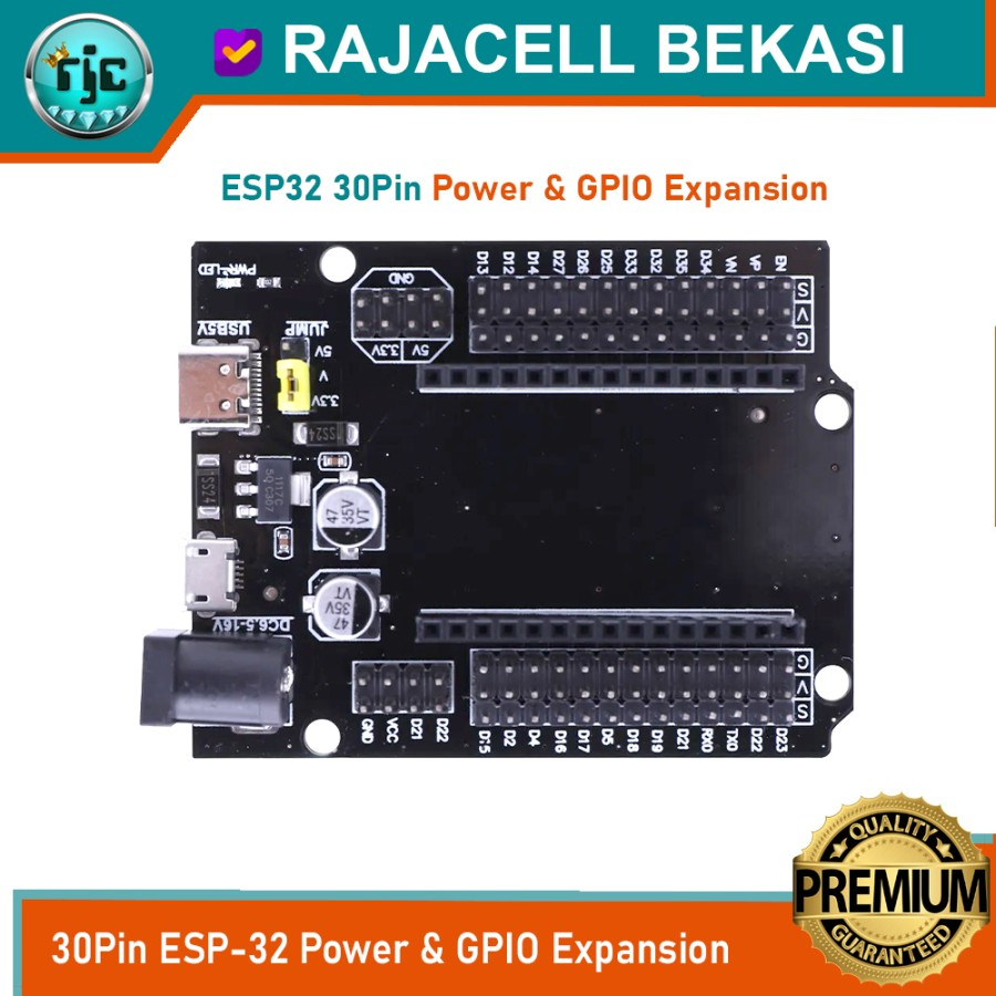 Jual 30pin Esp 32 Breakout Board For Esp32 Terminal Power And Gpio Expansion Shopee Indonesia