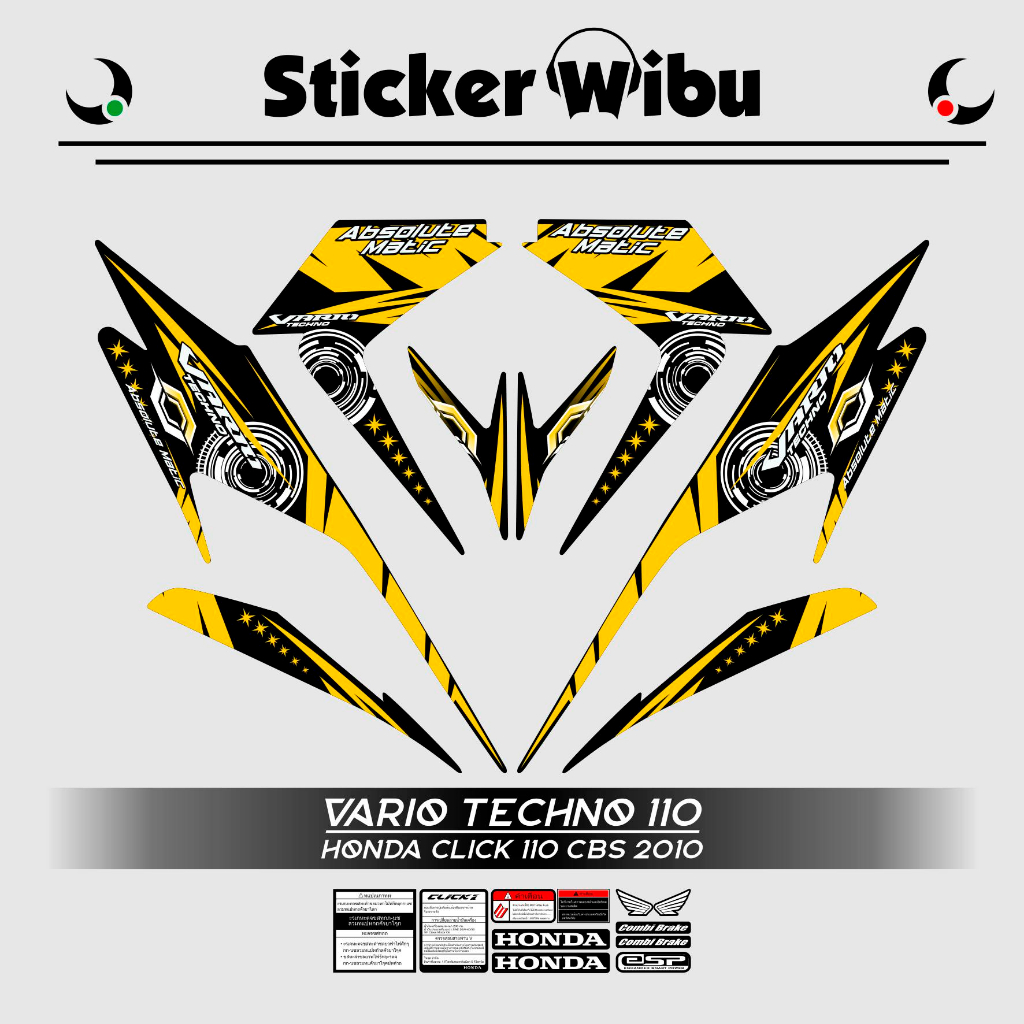Jual STRIPING VARIO TECHNO 110 / 18 / STIKER VARIO / STICKER / VARIO ...