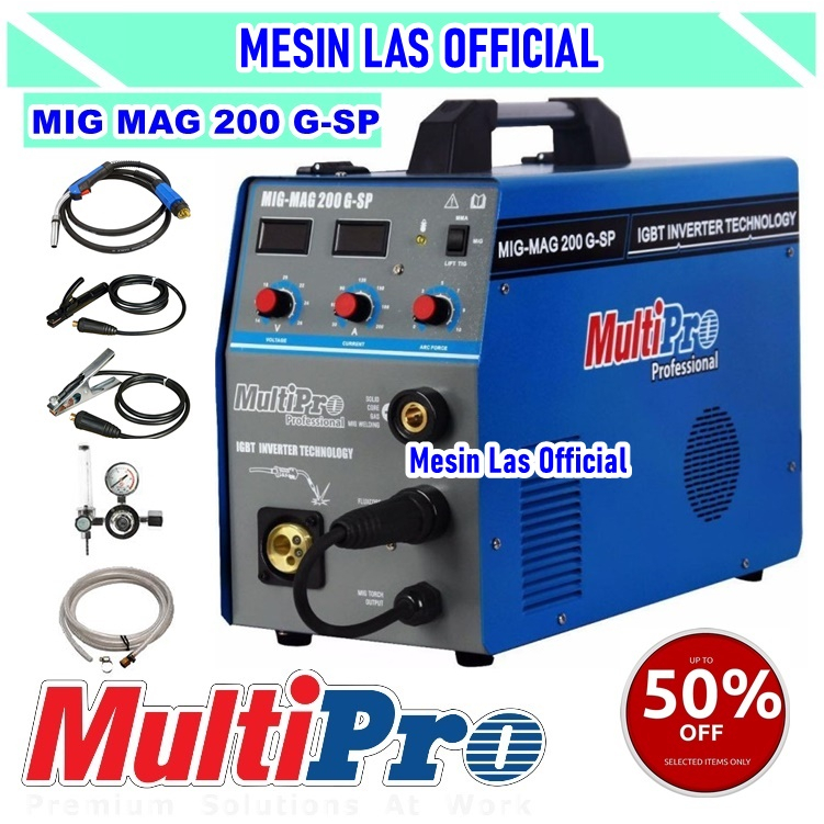 Jual MultiPro Mesin Las MIG MAG 200 GSP 3 In 1 MIG TIG MMA | Shopee Indonesia