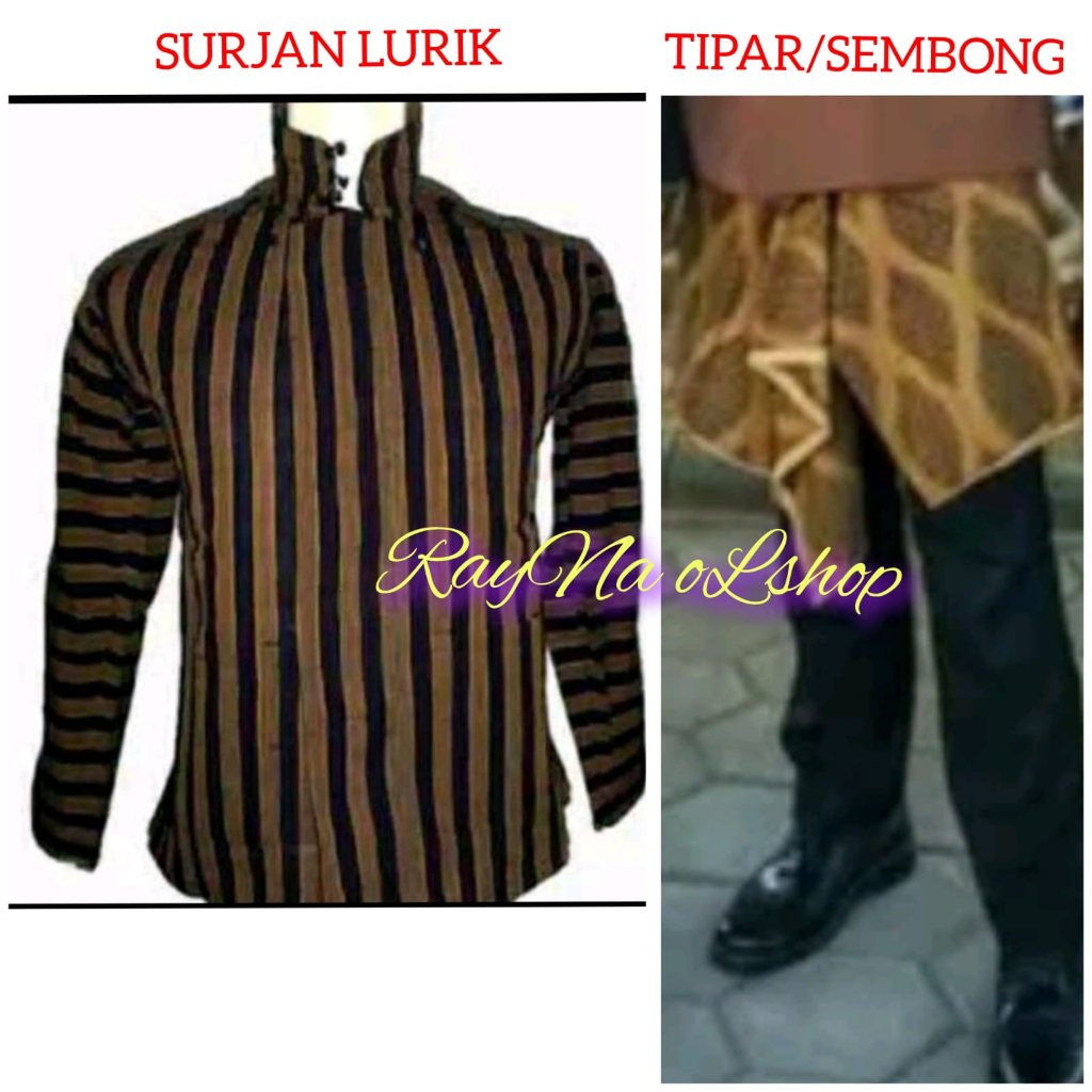 Jual 1 SET SETELAN BAJU SURJAN LURIK PRIA + SEMBONG/TIPAR/ROK SETENGAH, PAKAIAN TENUN MODERN ...