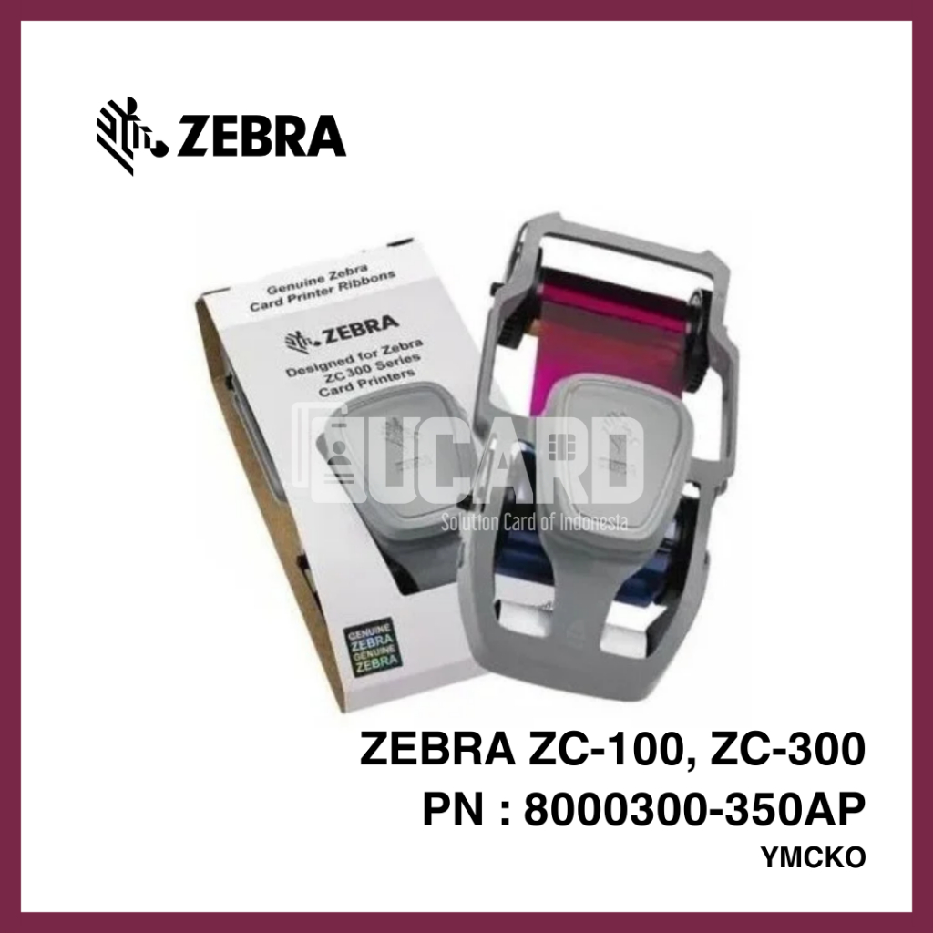 Jual RIBBON TINTA WARNA PRINTER ZEBRA ZC100 ZC300 YMCKO COLOUR 800300 ...