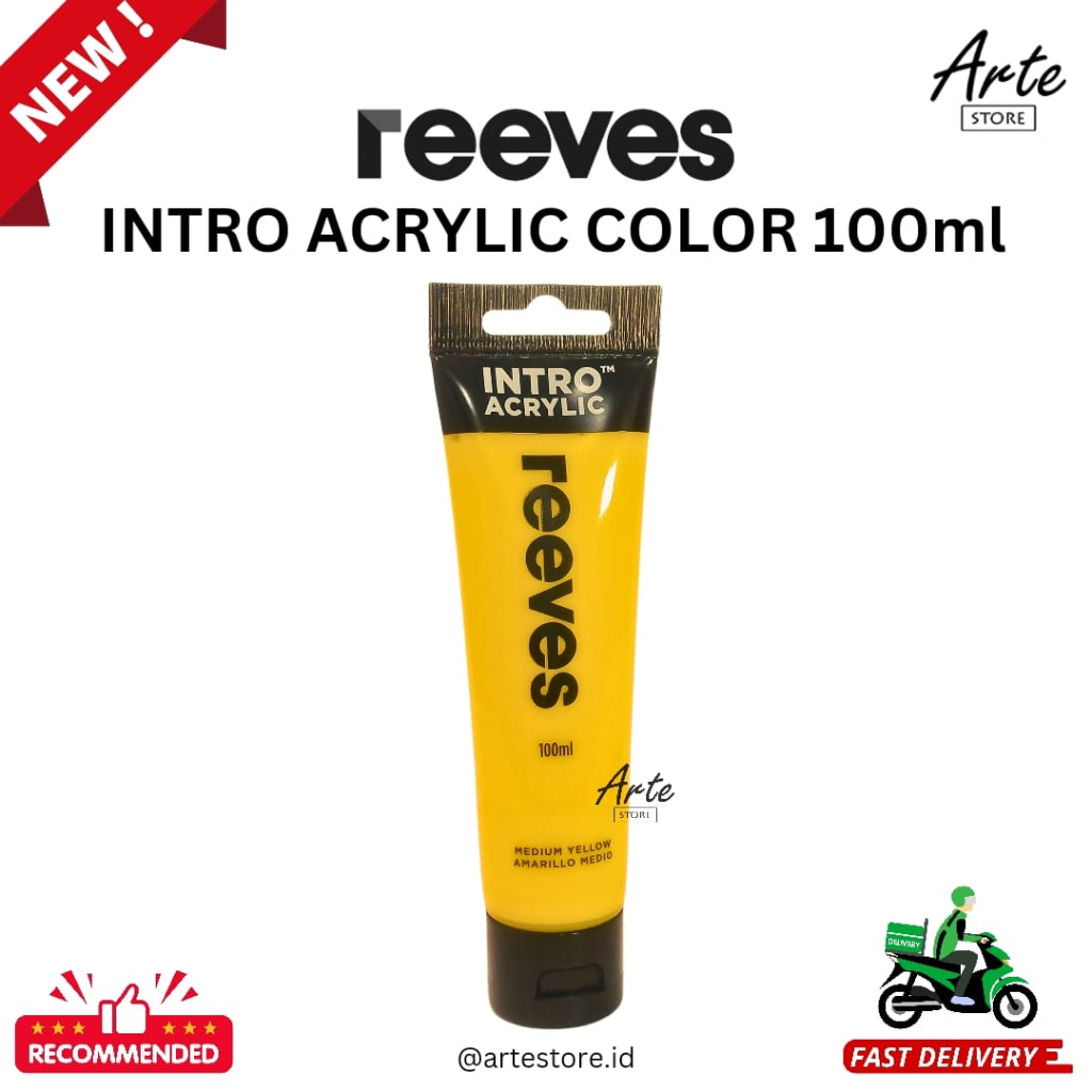 Jual Cat Acrylic Intro Reeves Medium Yellow 100 ml | Shopee Indonesia