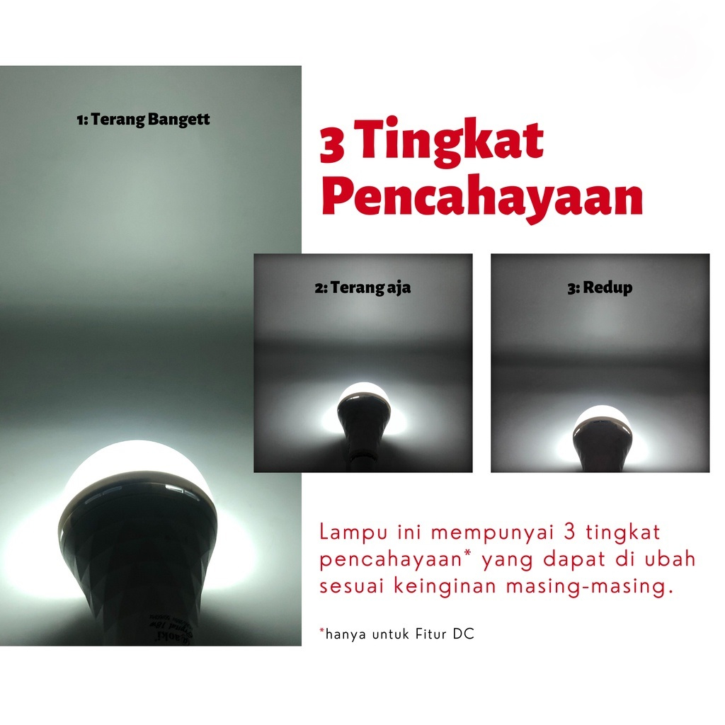 Jual Lampu Emergency AOKI Bohlam Bisa Nyala Saat Mati Lampu CAS ...