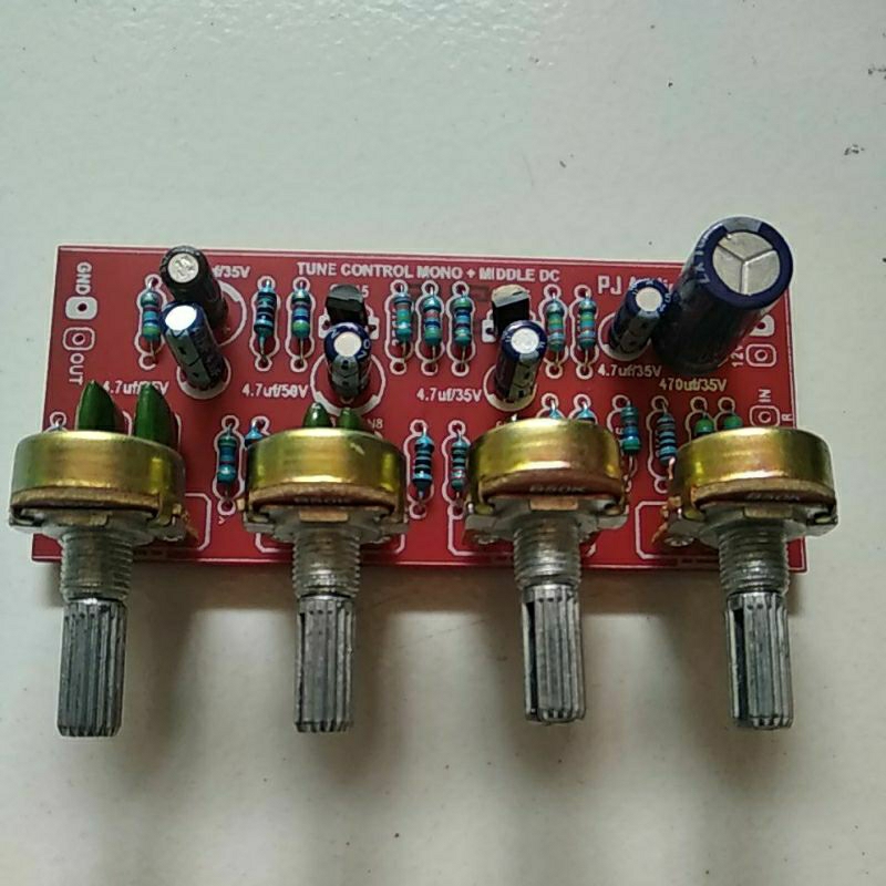 Jual Kit Tone Control Mono Middle DC 4 Potensio Tone control 4 channel ...