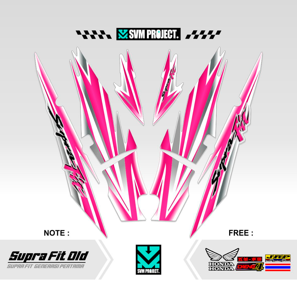 Jual STRIPING SUPRA FIT LAMA MOTIF 4 SIMPLE / STICKER WAVE 110 S ...