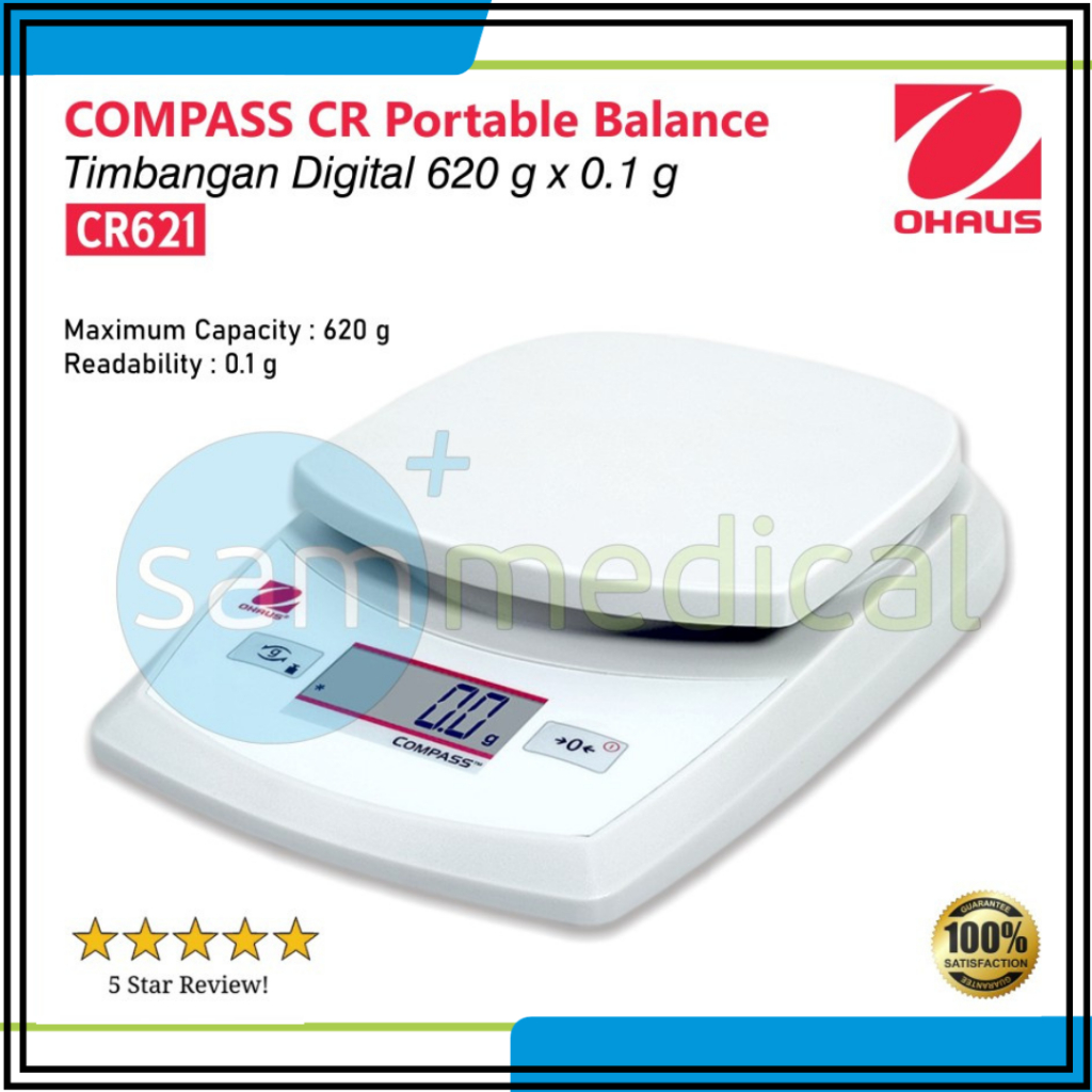 Jual Timbangan Lab Digital Ohaus CR621 (620 gram x 0.1 gram ...