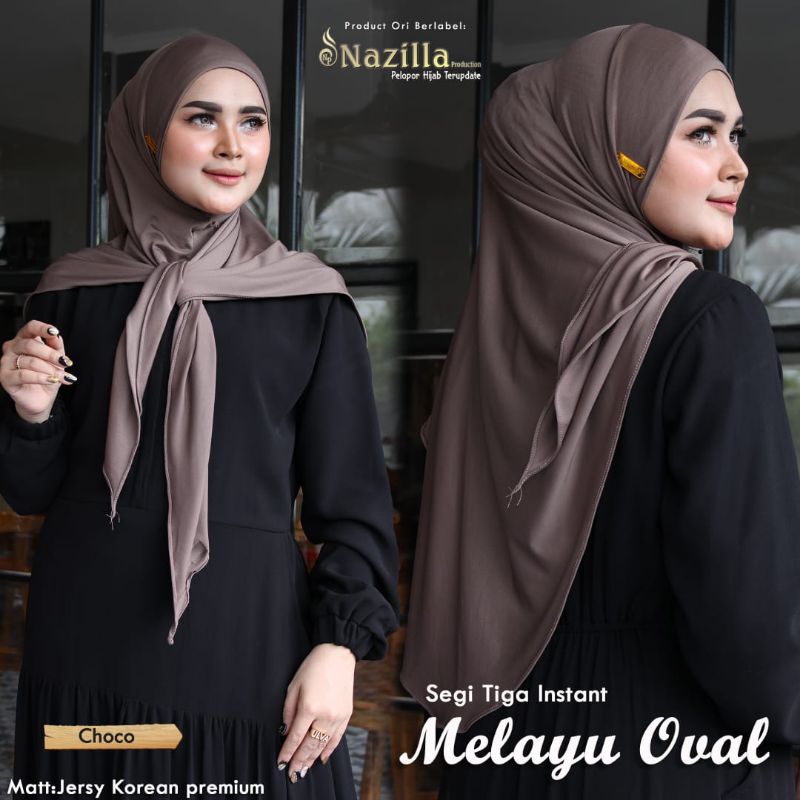 Jual JILBAB SEGITIGA MELAYU OVAL ORIGINAL NAZILLA PRODUCTION / JILBAB INSTAN | Shopee Indonesia
