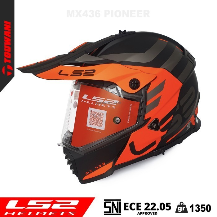 Jual Helm Trail Adventure LS2 MX436 Pioneer Evo Adventure Matt Black ...