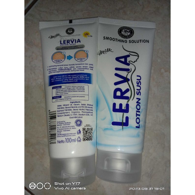 Jual Lervia Lotion Susu Milk 100Ml, Lervia Lotion Susu Milk Plus ...