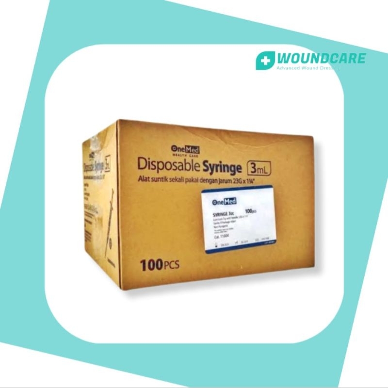 Jual Syringe 3 cc Disposable Spuit 3Ml Spet Isi 100 Pcs / Box | Shopee ...
