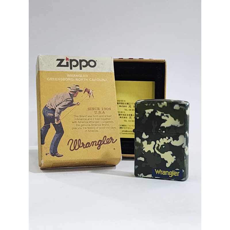 Jual Zippo Original Wrangler Camo 5 sisi Japan 2001 Rare | Shopee Indonesia