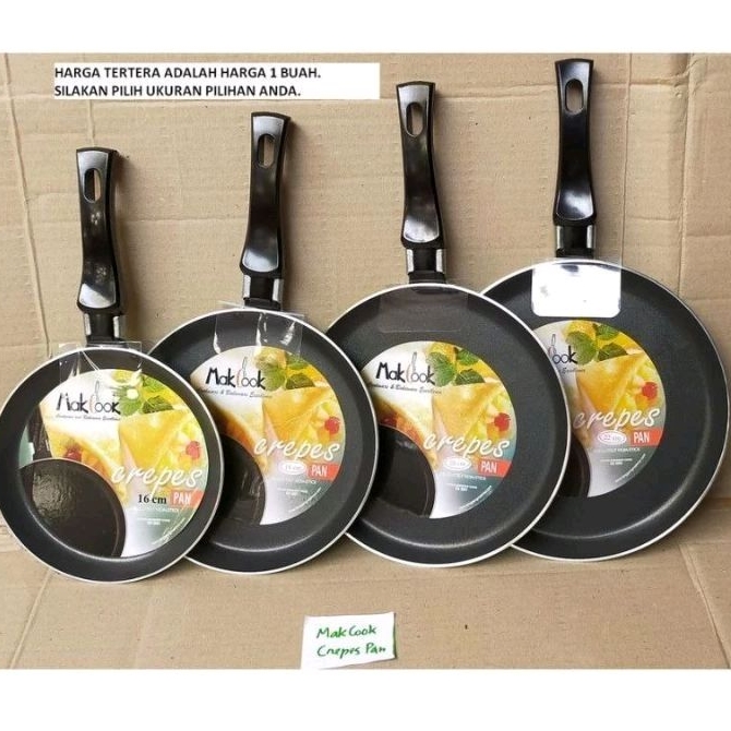 Jual Makcook Crepes Pan 20cm 22cm 25cm / Crepes Pan / Wajan Teflon ...