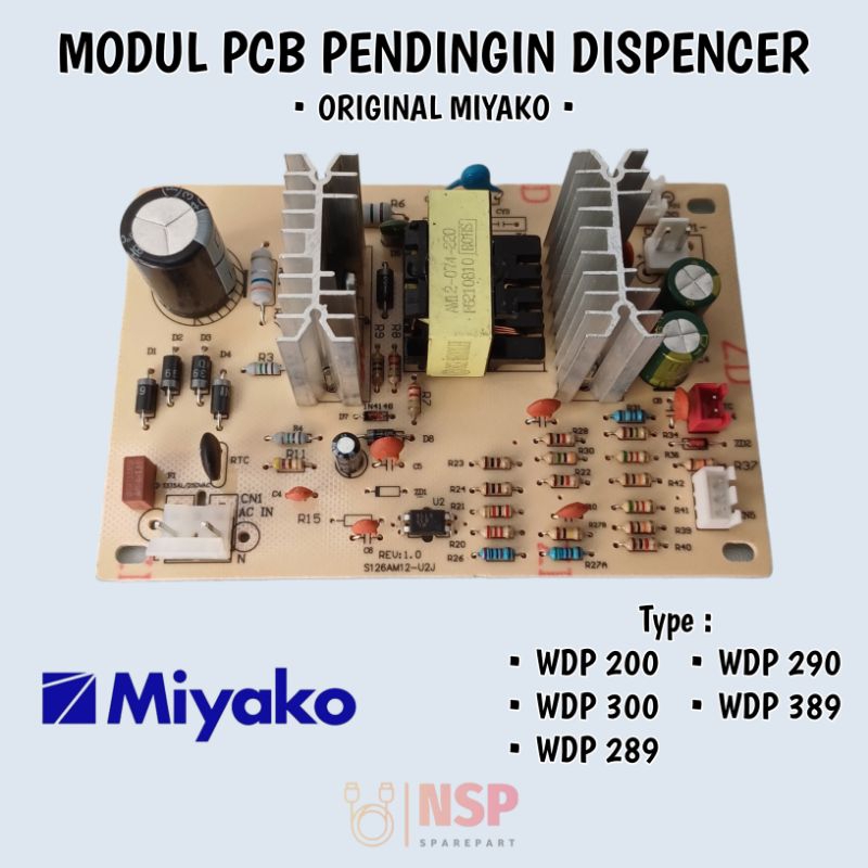 Jual Modul PCB Pendingin Dispenser Miyako Original WDP 200/WDP 300/WDP ...