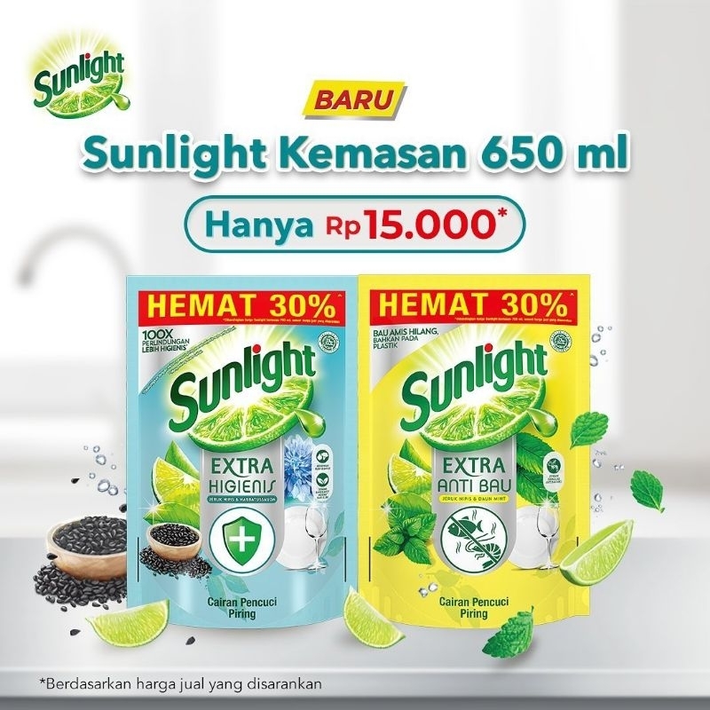 Jual Sunlight Pencuci Piring Higienis 650 mL | Shopee Indonesia