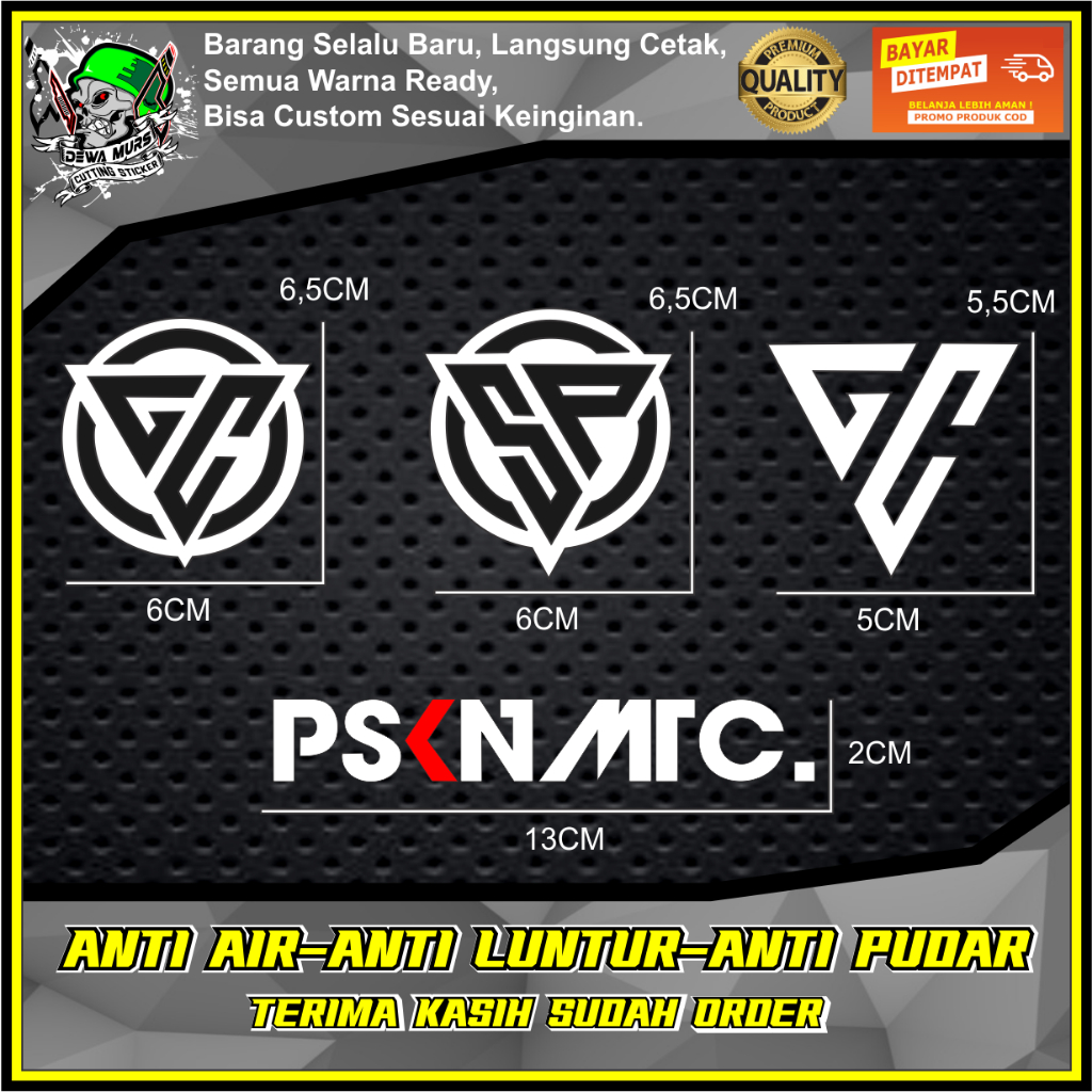 Jual Cutting Sticker Logo GC SP GC PSKNMTC Paket 4pcs | Shopee Indonesia