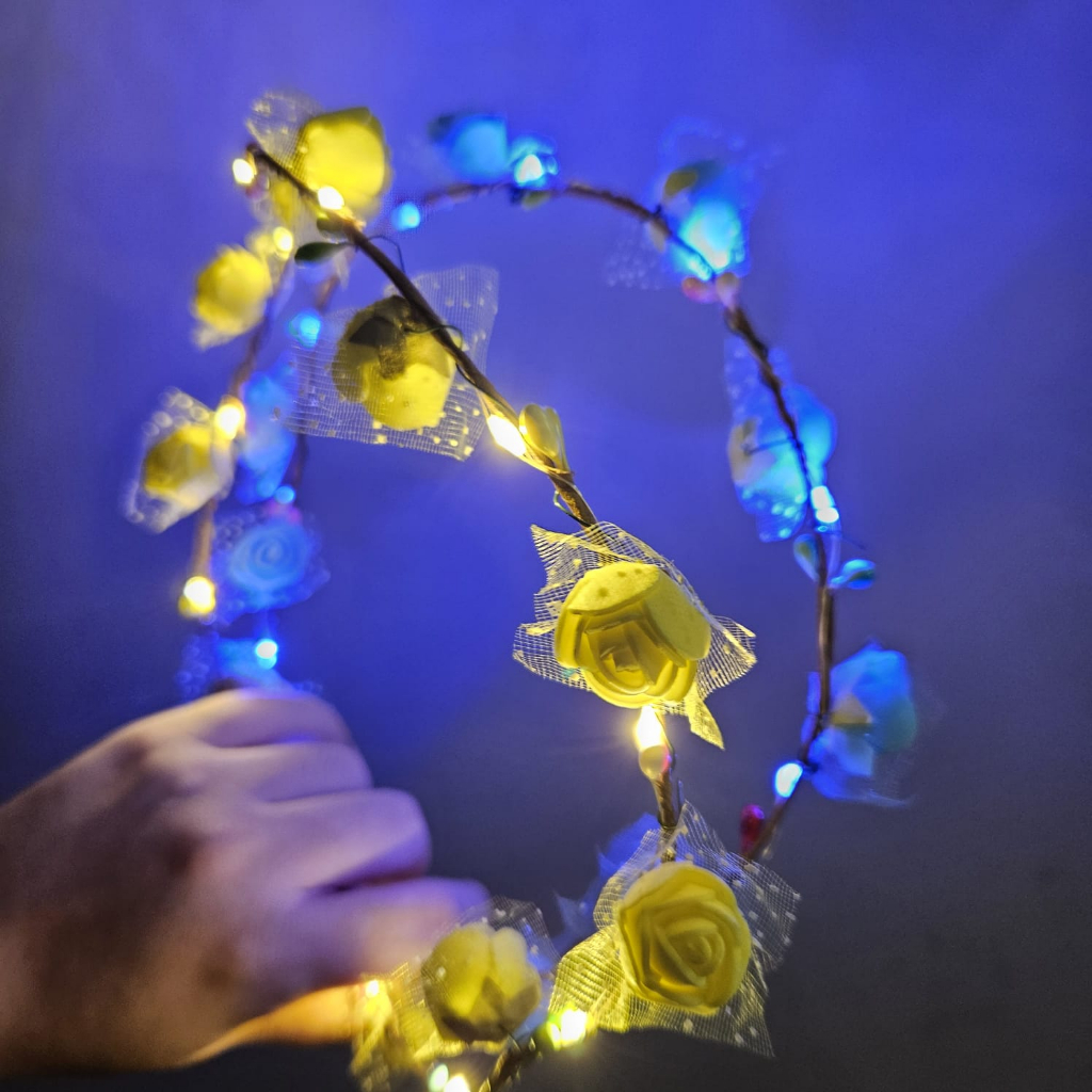 Jual [8Ave] Perlengkapan Pesta Bando Lampu Bando Bunga Bando Led 3 Mode ...